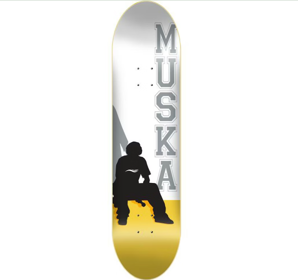 Shortys "Muska- Sillhuette" Yellow 7.75" Deck – Cal Skate Skateboards