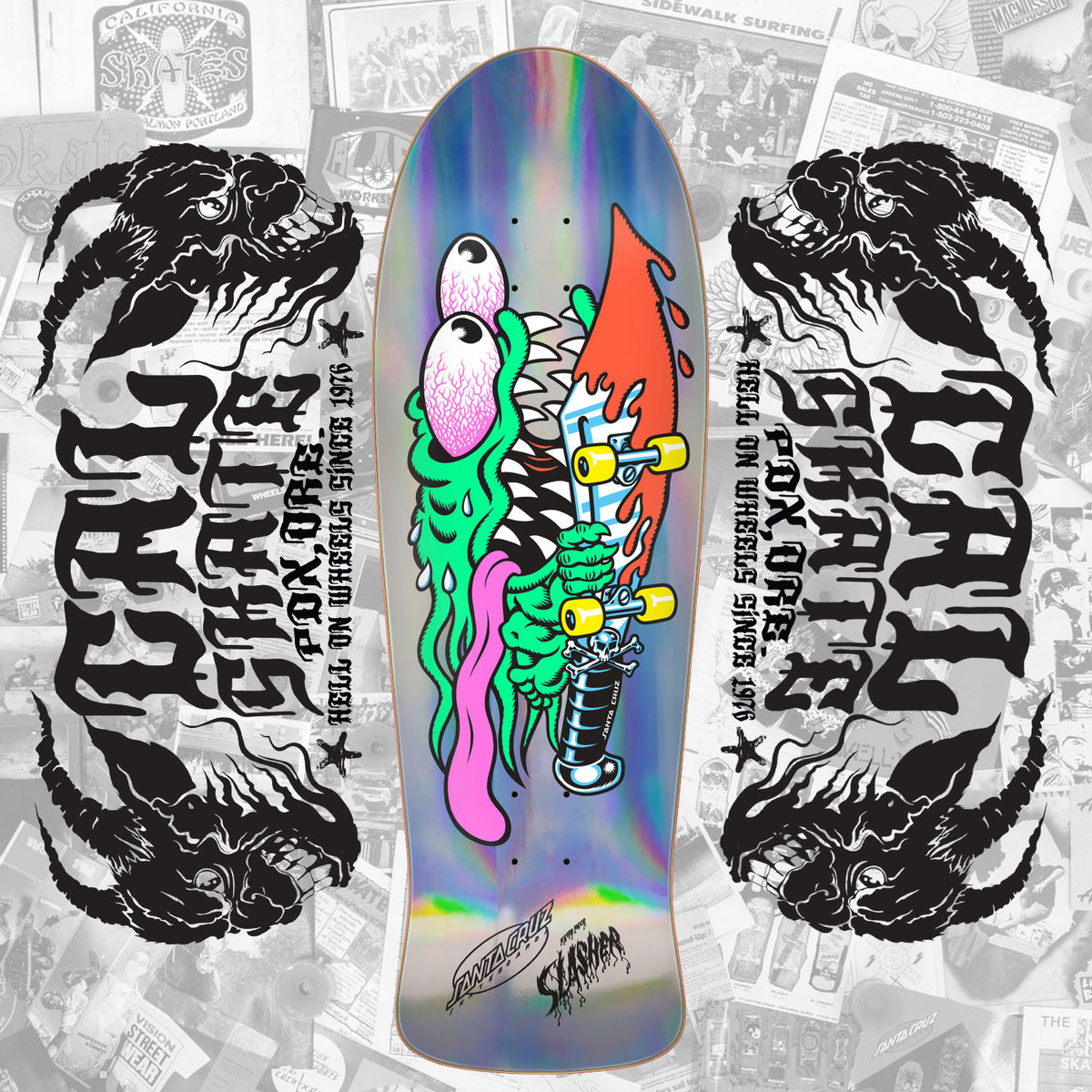 Santa Cruz Skateboards "Keith Meek - Slasher" 10.1" Holographic Deck P ...