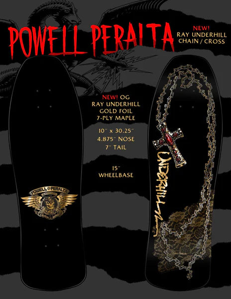 Powell Peralta Skateboards "Ray Underhill- Cross" 10.00" Deck – Cal ...